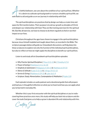 Spiritual Disciplines | PDF