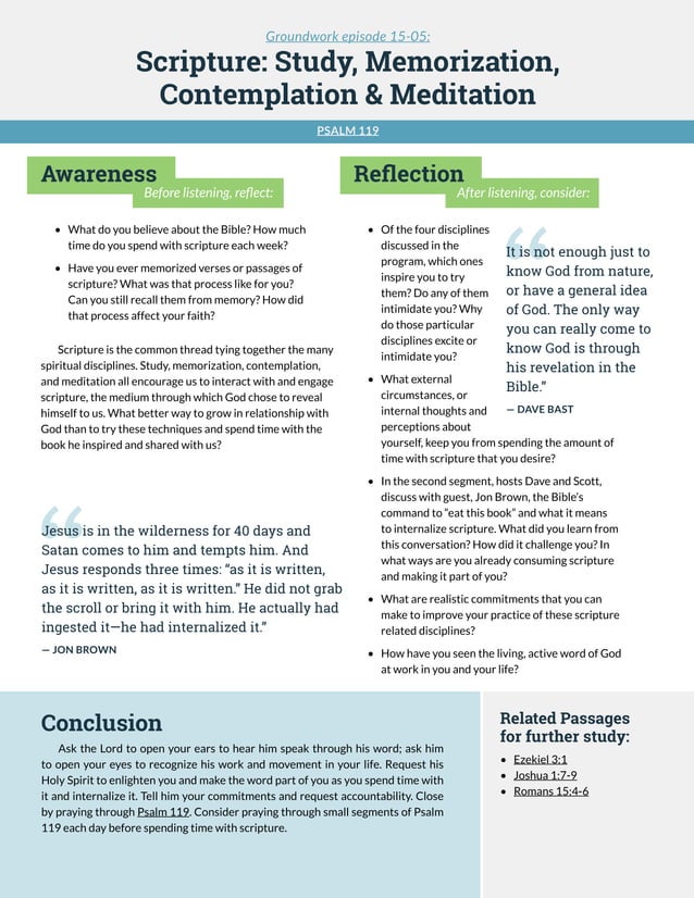 Spiritual Disciplines | PDF