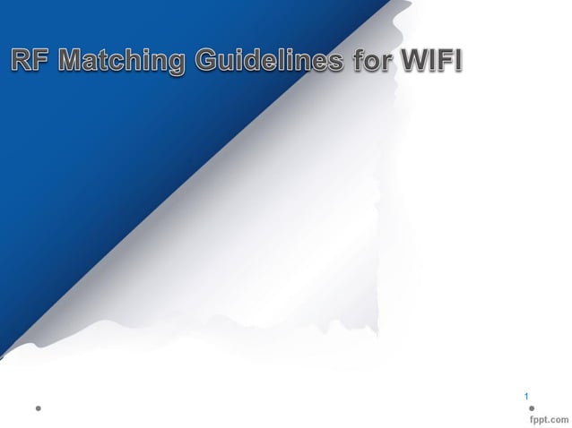 RF Matching Guidelines for WIFI | PDF | Digital Audio | Computer Software and Applications