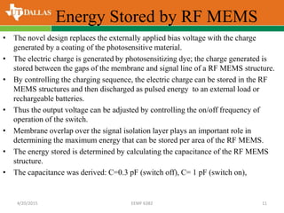 RF MEMS in Energy Harvesting | PPTX