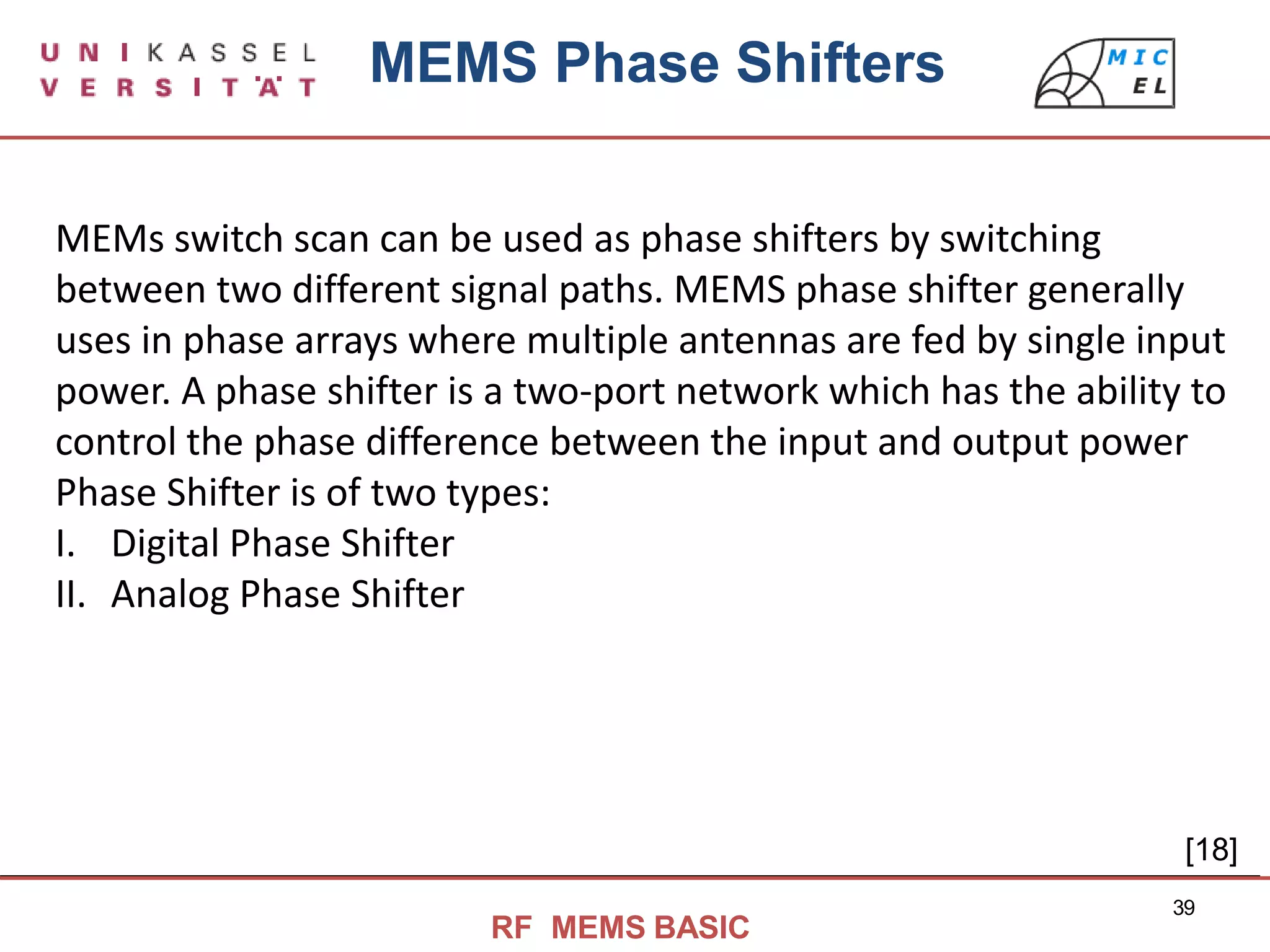 Rf mems presentation by tonmoy ibne arif | PDF