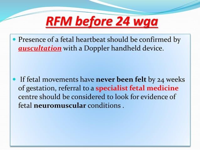 REDUCED FETAL MOVEMENT | PPTX