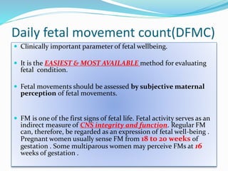 REDUCED FETAL MOVEMENT | PPTX