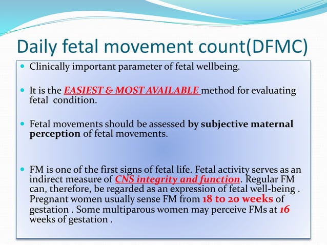 REDUCED FETAL MOVEMENT | PPTX
