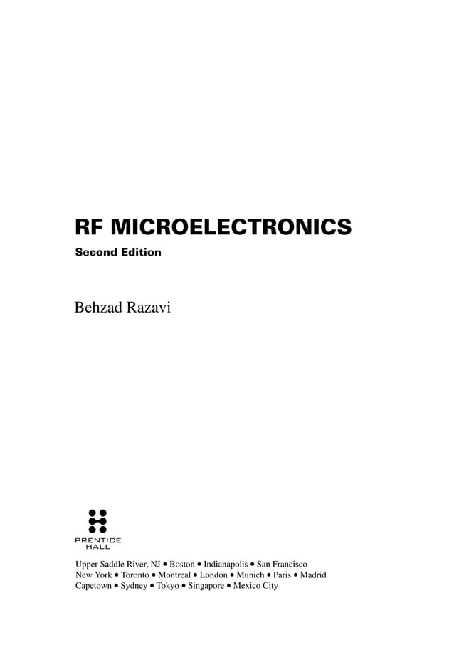 RF MICROELECTRONICS_Razavi.pdf | Computer Networking | Computing