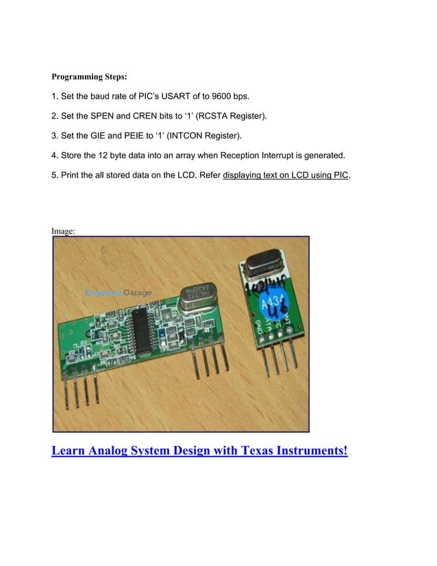 Rf module | DOCX | Computer Peripherals | Computing