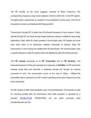 Rf module | DOCX | Computer Peripherals | Computing
