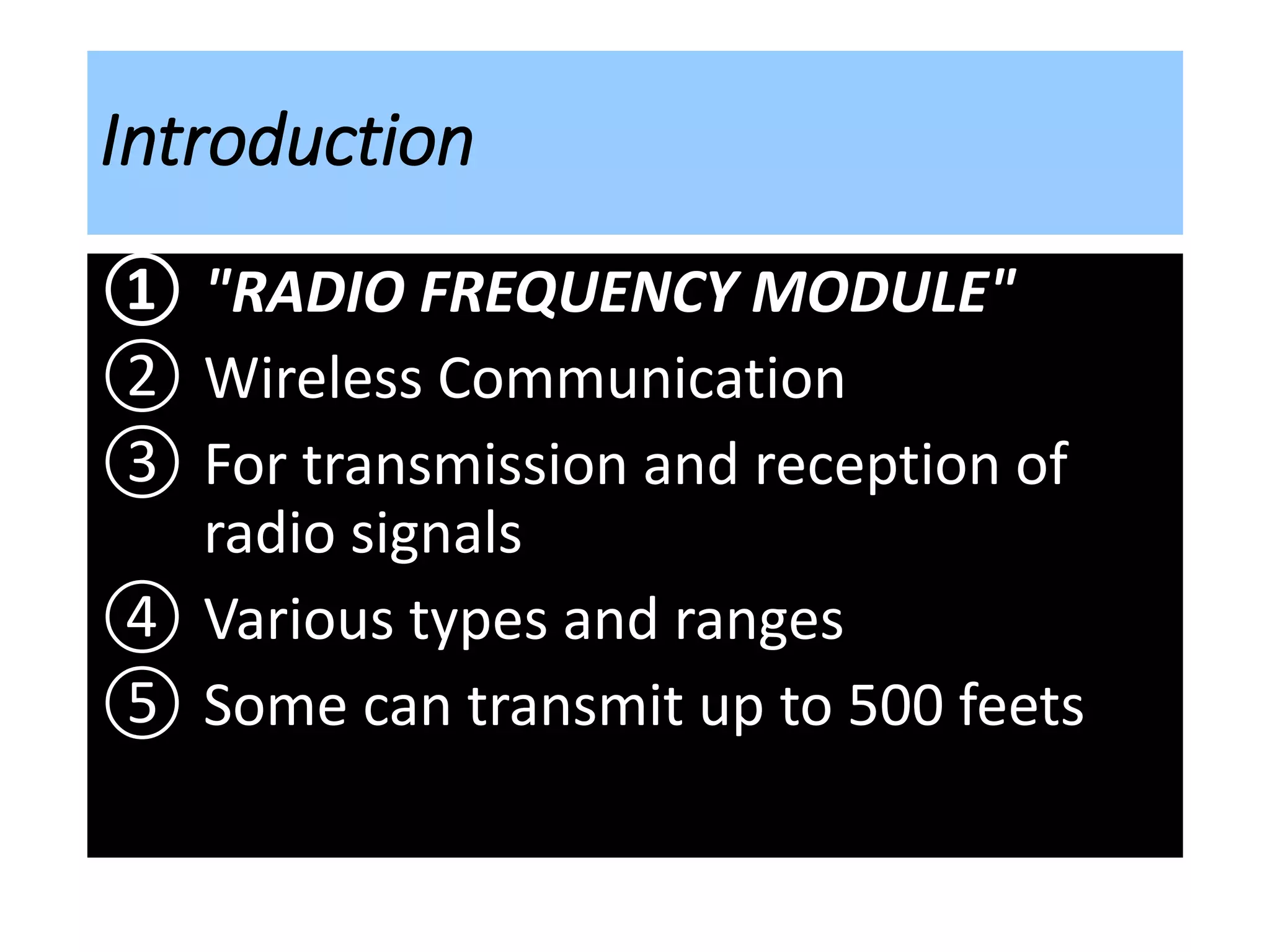 Rf module | PPTX