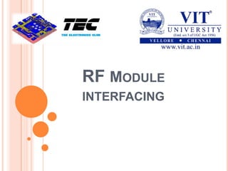 Rf module interfacing | PPT