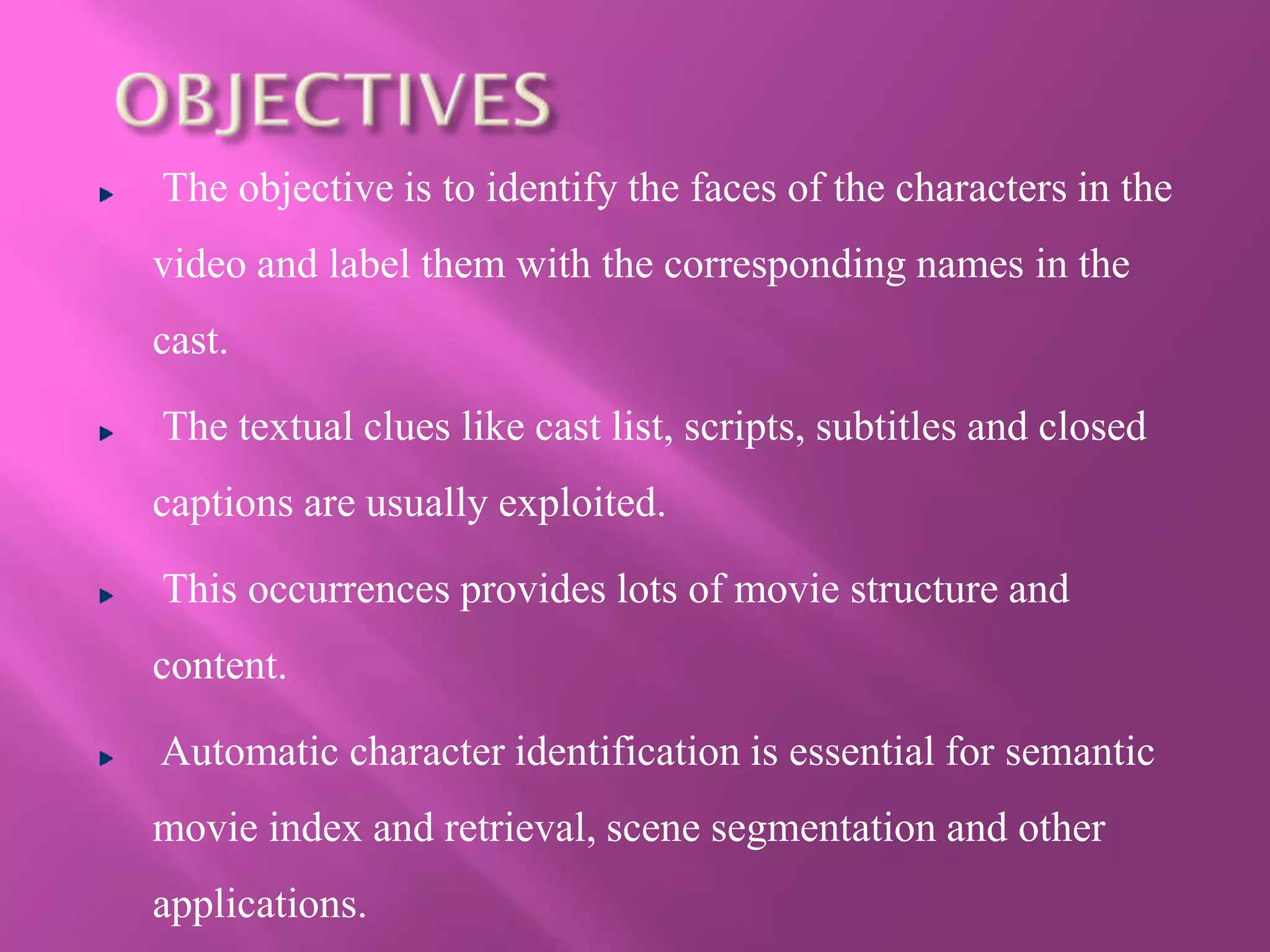 Robust face name graph matching for movie character identification | PPTX