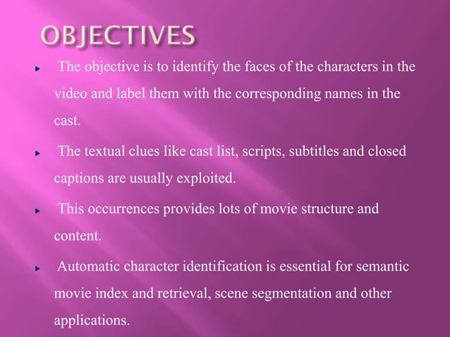 Robust face name graph matching for movie character identification | PPTX