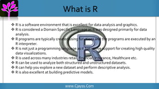 R for data analytics | PPTX