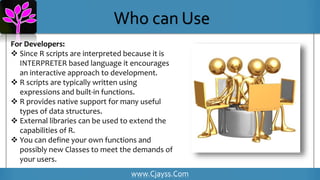 R for data analytics | PPTX