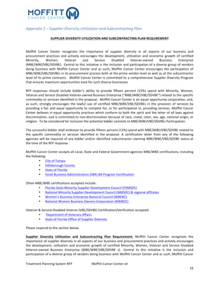 H. Lee Moffitt Cancer Center and Research Institute, Inc. Request for ...
