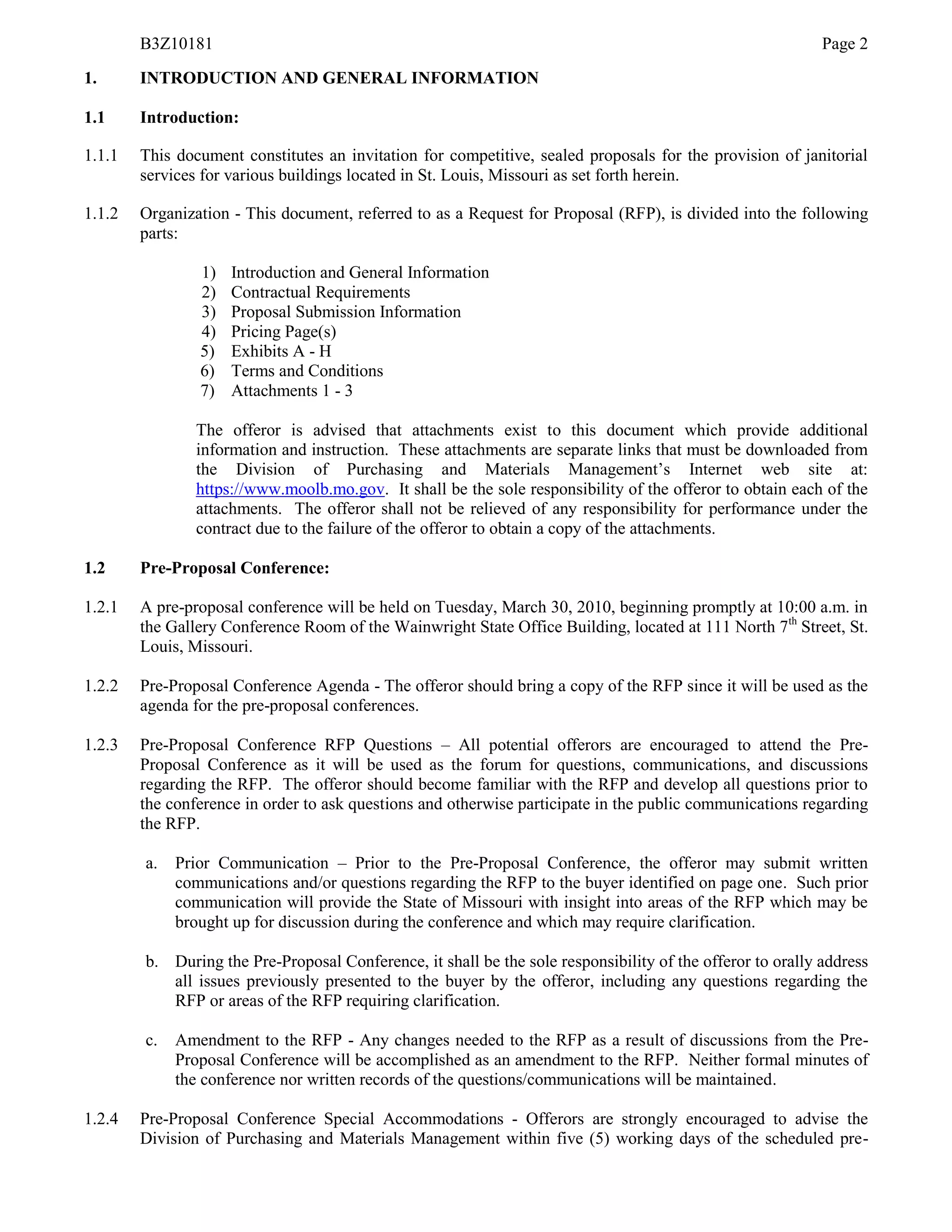 RFP document template | DOCX