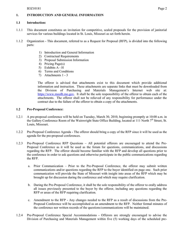 RFP document template | PDF