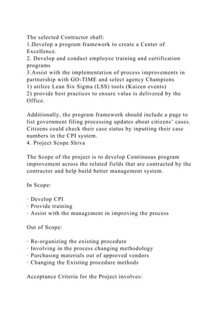 RFP1. Project Initiation Phase The purpose of the RFP document.docx