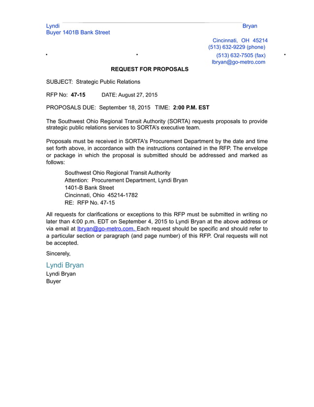 Public Relations Request for Proposal - Everything PR News | PDF