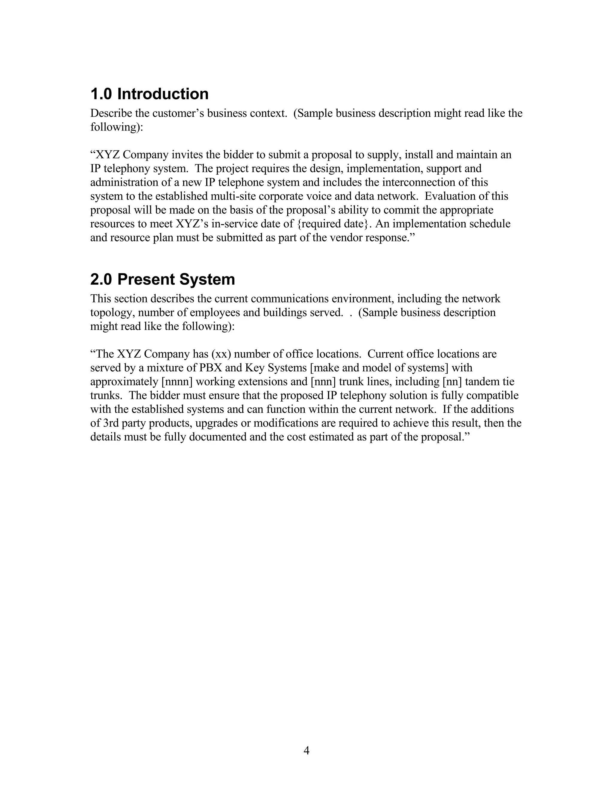 TRG RFP IP PBX Template | DOC