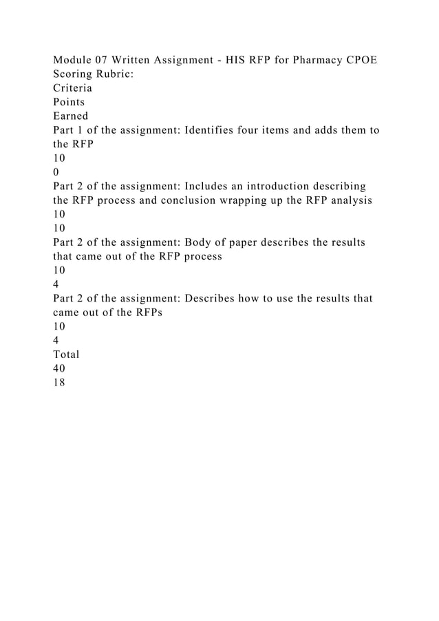 RFP FOR A PHARMACY CPOE SYSTEM .docx | Pharmaceutical Drugs | Medical ...