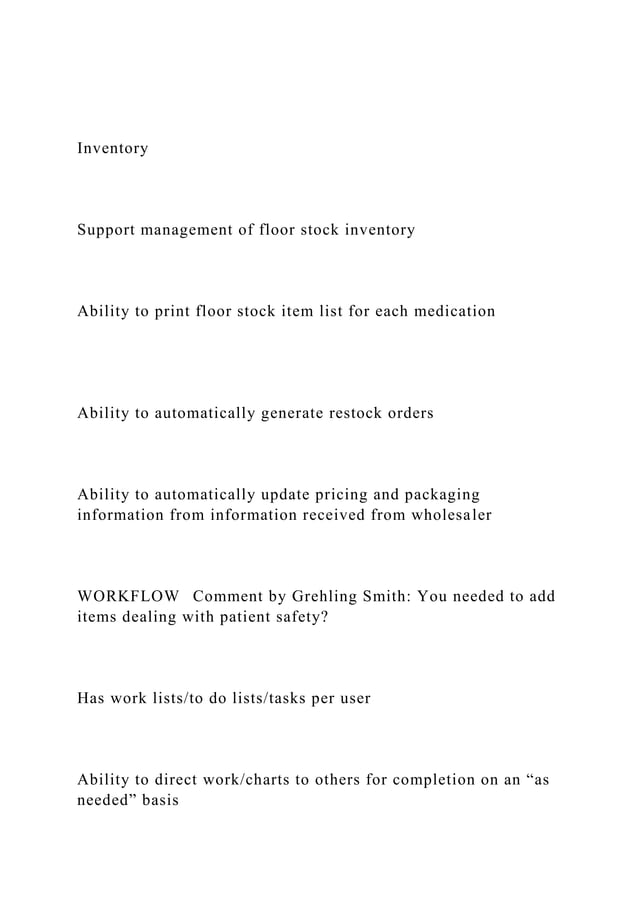 RFP FOR A PHARMACY CPOE SYSTEM .docx | Pharmaceutical Drugs | Medical ...