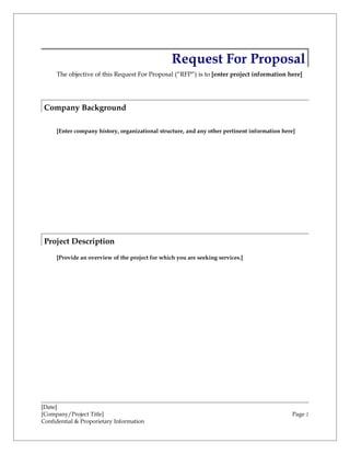 Rfp For General Purposes | PDF