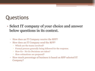 RFP Handling in IT Company | PPTX
