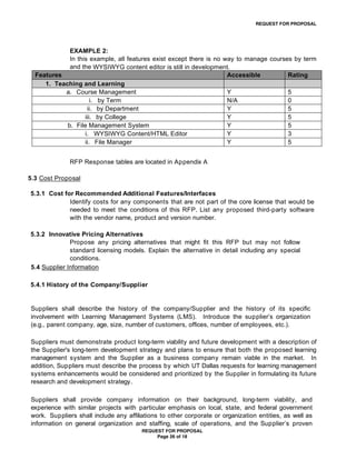 RFP Learning Management System - Evaluation Process and Criteria | PDF