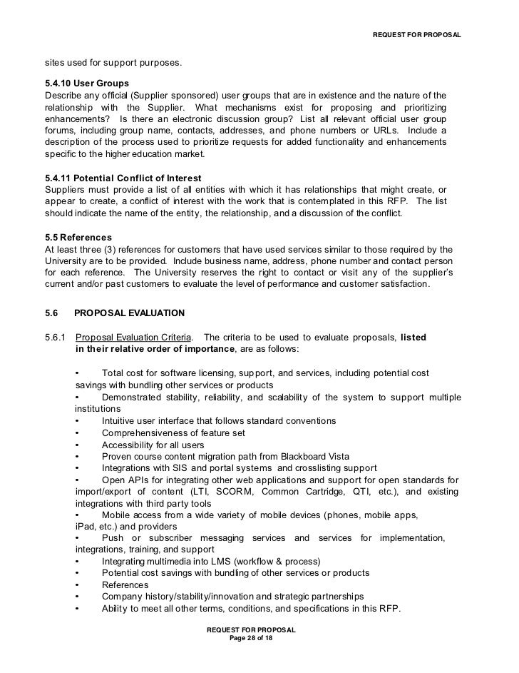 RFP Learning Management System - Evaluation Process and Criteria