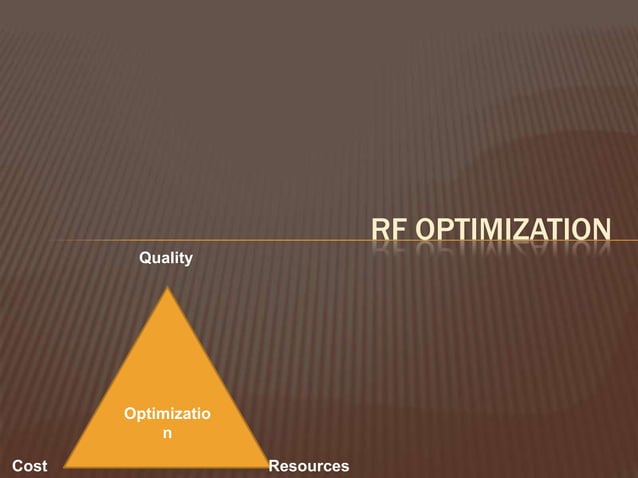 RF Planning & Optimization | PPTX