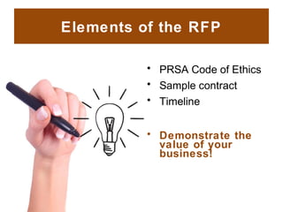 Managing the Public Relations RFP Process To Identify Qualified ...