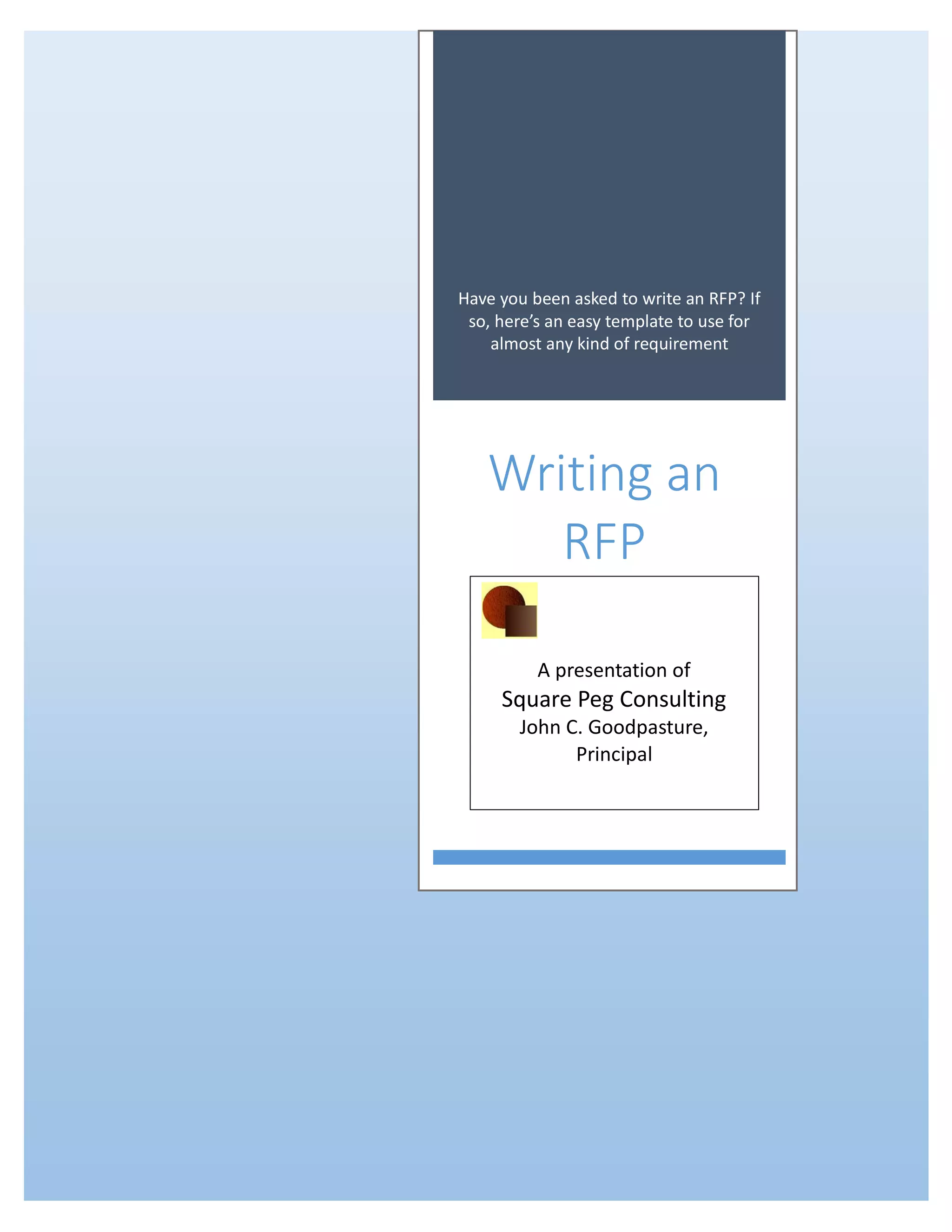 RFP template | PDF