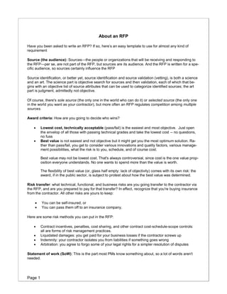 RFP template | PDF