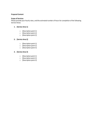 RFP Template - Managment HQ | DOCX