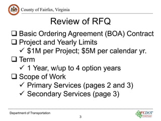 Request for Qualifications (RFQ) for Design of Various Types of ...