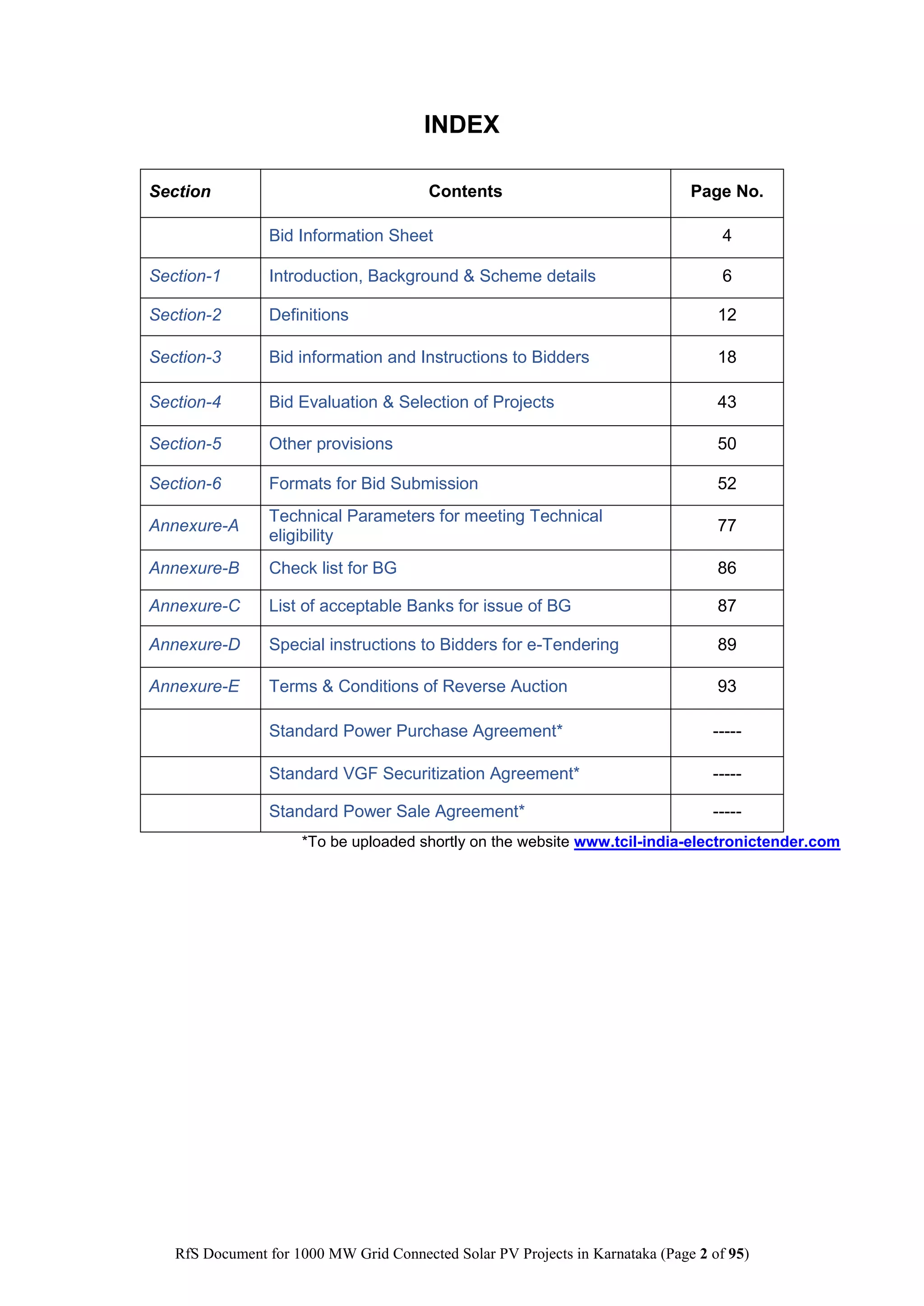 RfP FOR 1000 MW SOLAR PV POWER PROJECTS UNDER JNNSM PHASE II BATCH-III ...