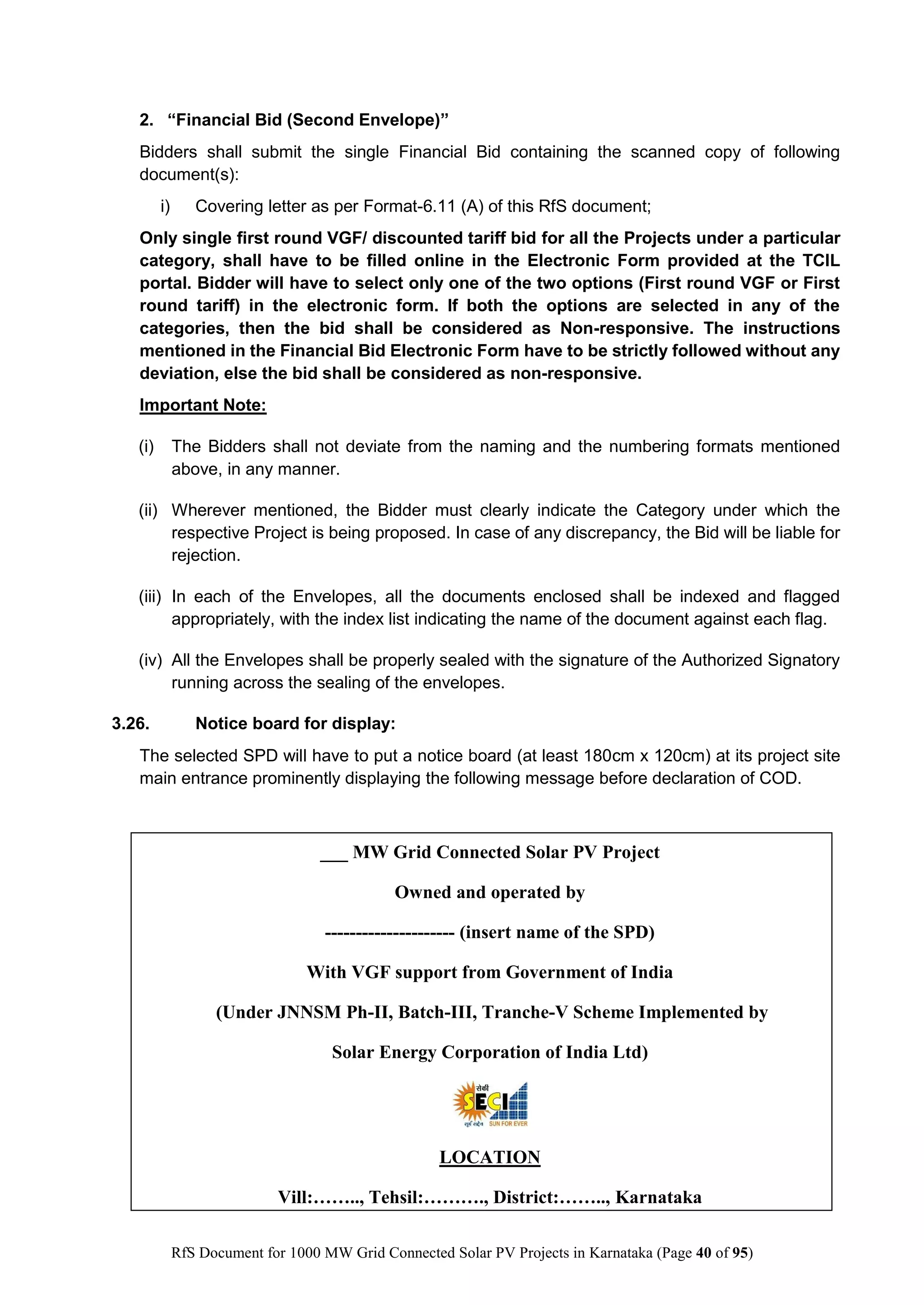 RfP FOR 1000 MW SOLAR PV POWER PROJECTS UNDER JNNSM PHASE II BATCH-III ...
