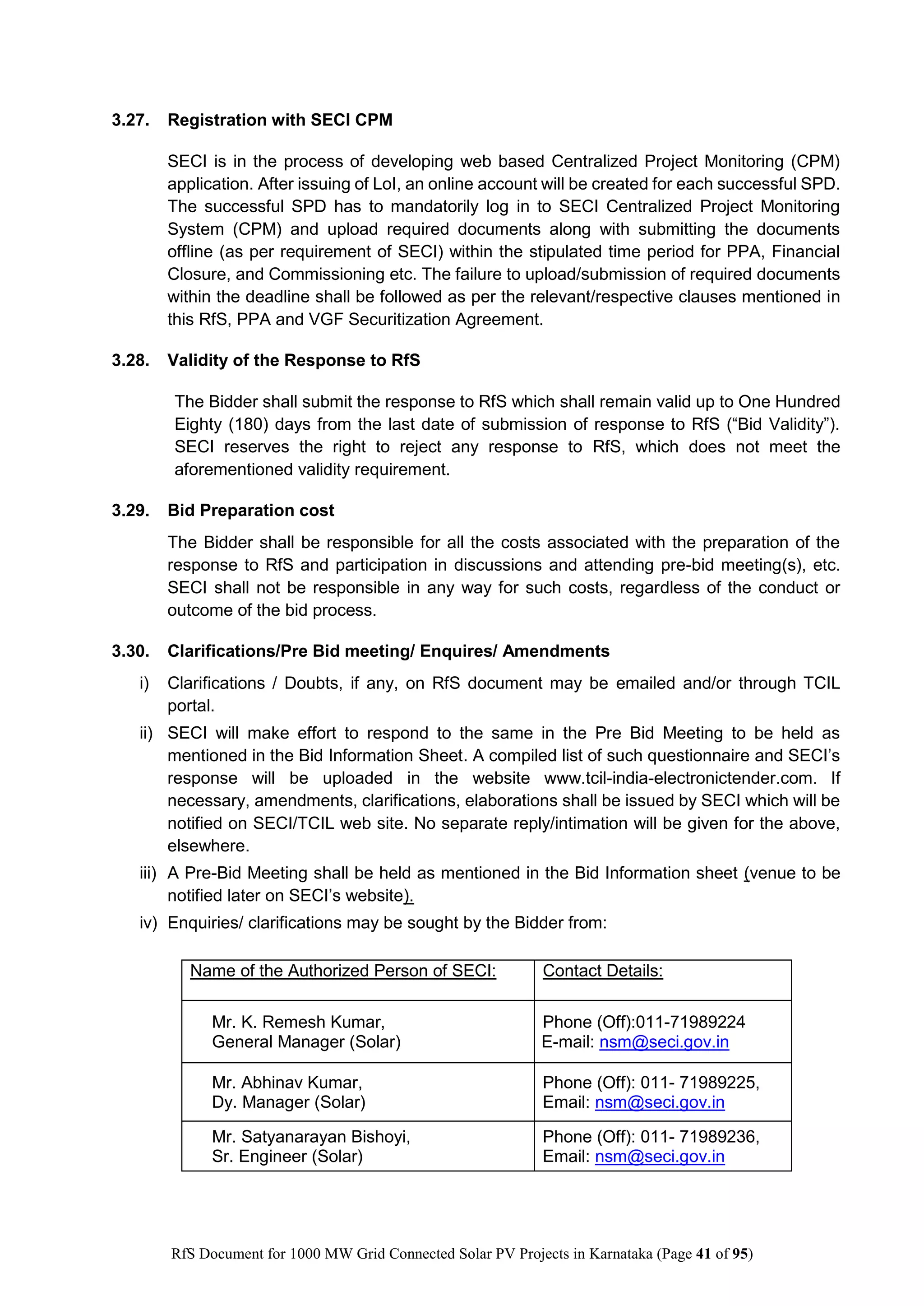 RfP FOR 1000 MW SOLAR PV POWER PROJECTS UNDER JNNSM PHASE II BATCH-III ...