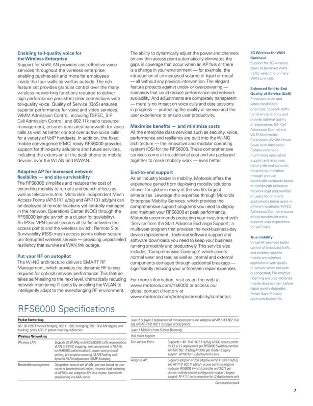 Rfs6000 spec sheet | PDF