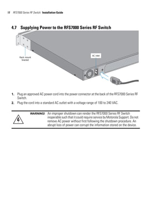 Rfs7000 series switch installation guide | PDF