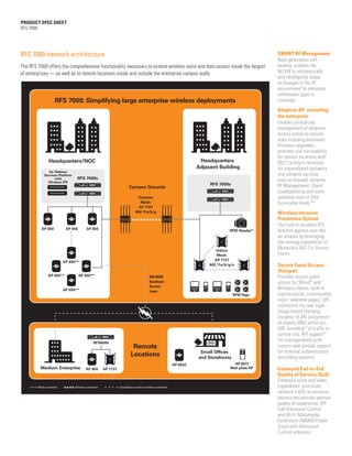 Rfs7000 spec sheet | PDF | Computer Networking | Computing