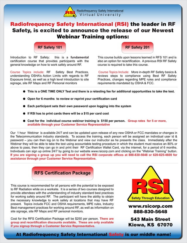 Rf Safety 101 201 Flyer 004 | PDF