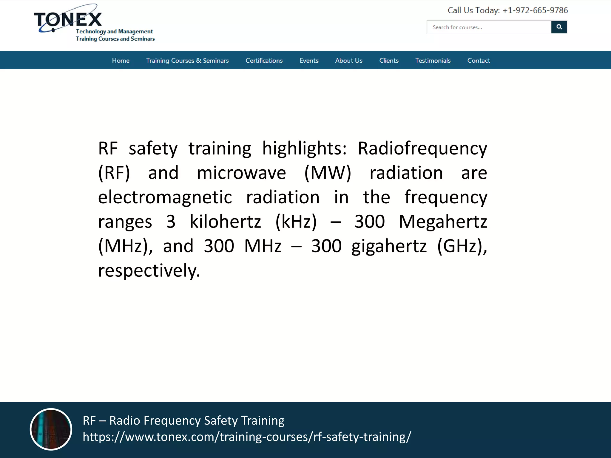 RF Safety, RF Safety Awareness Training, Radio Frequency Course | PPTX