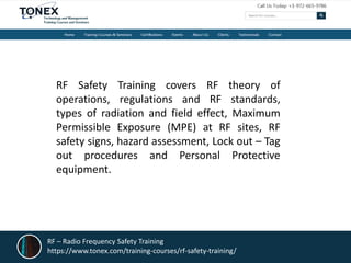 RF Safety, RF Safety Awareness Training, Radio Frequency Course | PPTX