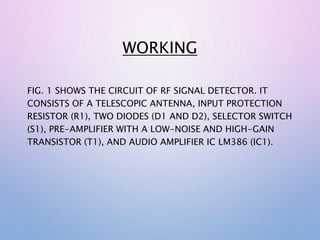 Rf signal detector.pptx 31005 & 31003 | PPTX