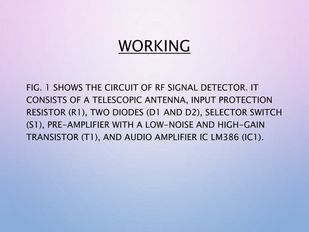 Rf signal detector.pptx 31005 & 31003 | PPT