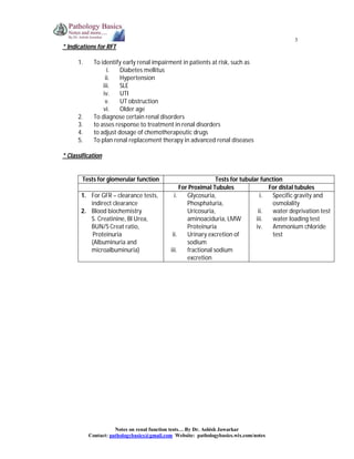 Renal function tests | PDF