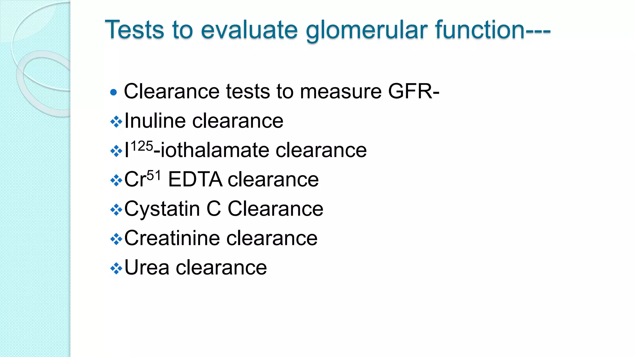 renal Function Test | PPTX