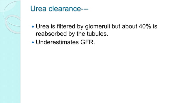 renal Function Test | PPTX