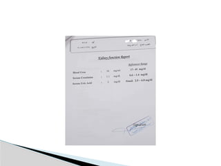 RFT renal function Laboratory report ppt | PPT | Free Download